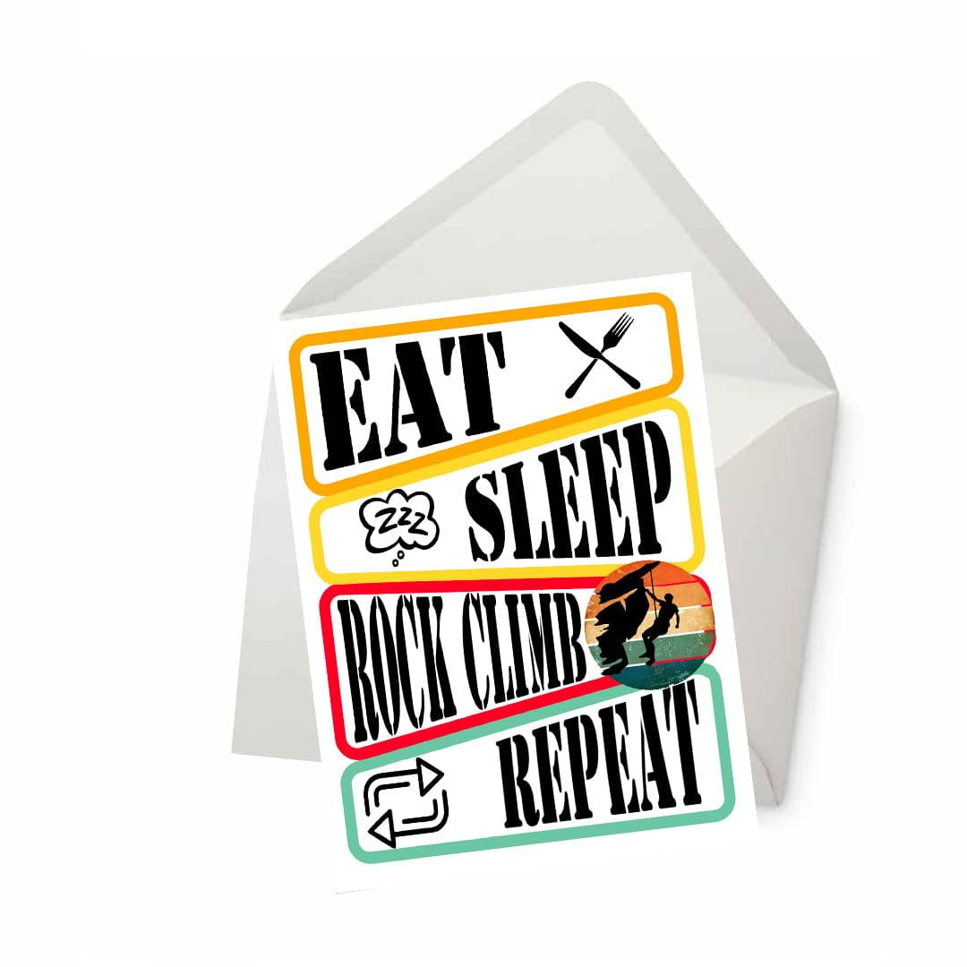 PICTURE THIS PRINTS Eat Sleep Rock Climb Repeat Rock Climbing-Themed ...
