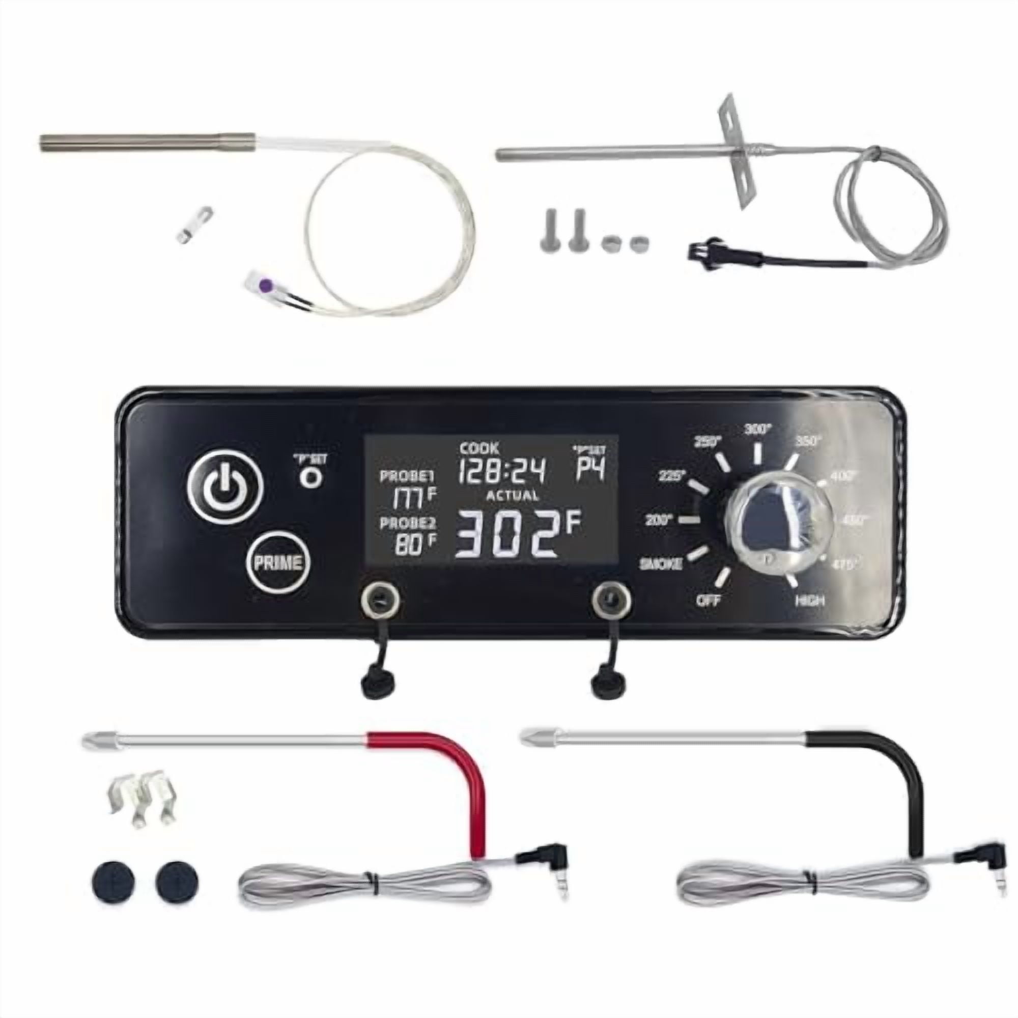PID Digital Rectangular Grill Controller Complete Kit (AC03P9) for Pit Boss - Non-WiFi with 3 ...