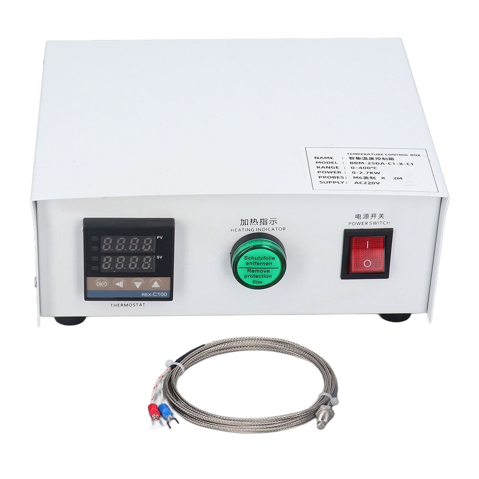 PID Self-Tuning Thermocouple Temperature Controller, Digital Control Box Kit, AC220V, 3 Meter ...