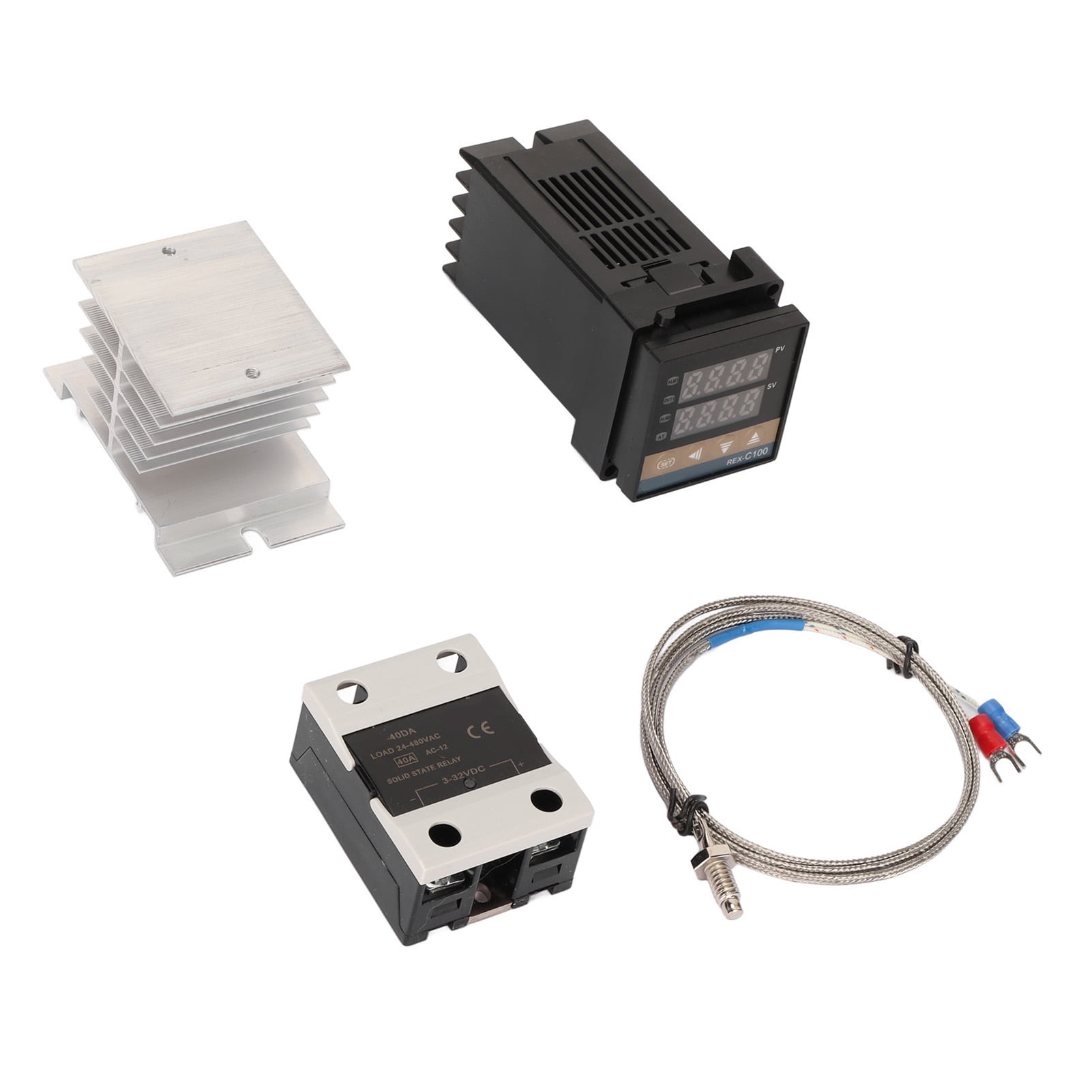 PID Temperature Controller, K Thermocouple Self Adjustment Solid State ...