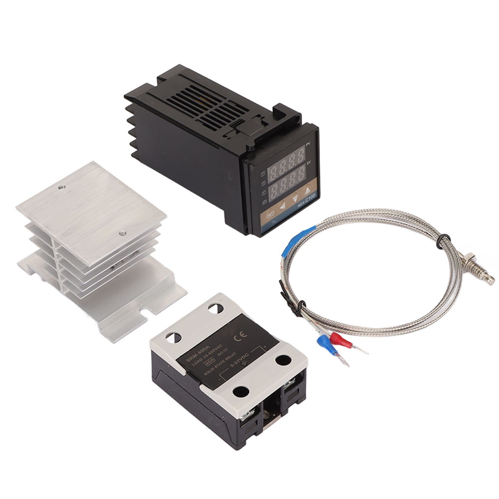 PID Temperature Controller Set K Type Thermocouple Heat Sink Relay ...