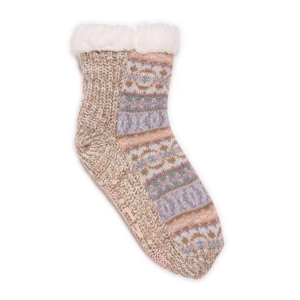 MUK LUKS Women's Pieced Cabin Sock, 1-Pair, Sizes S/M & L/XL - Walmart.com