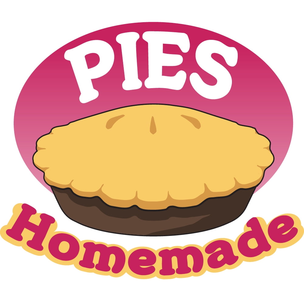 PIES HOMEMADE 24" Concession Decal sign cart trailer stand sticker ...