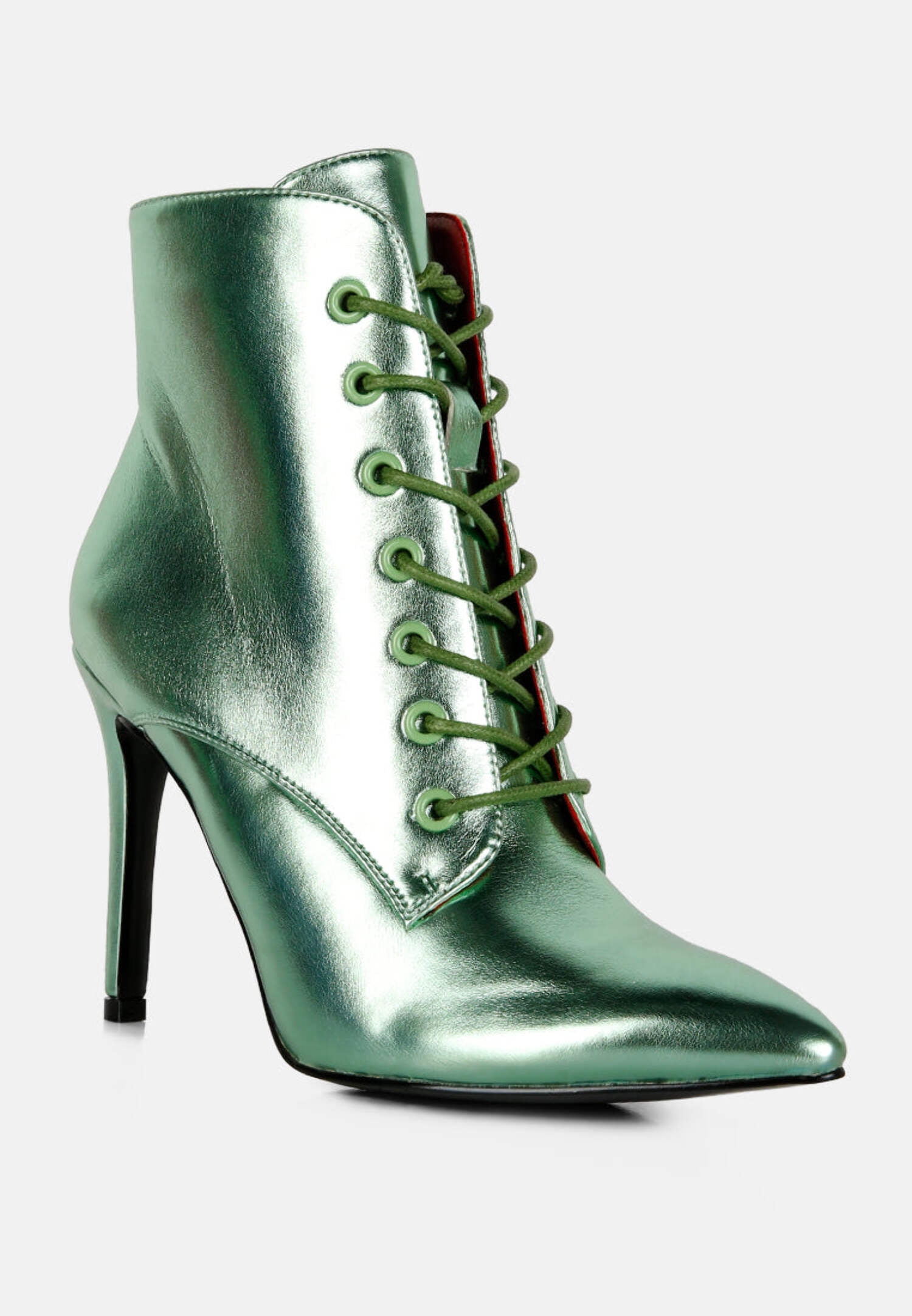 PIET Green Metallic Stiletto Ankle Boot - Walmart.com