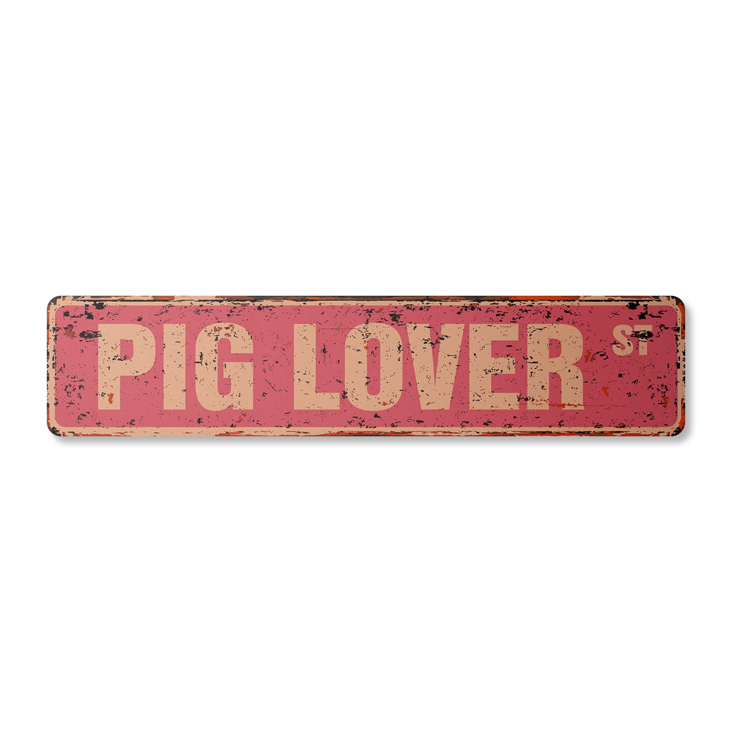 PIG LOVER Vintage Plastic Street Sign farmer swine stye 4H bacon ...