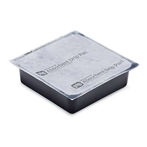 PIG Low-Profile Absorbent Drip Pan - 24 Pans per Box - 10.5" x 10.5" x ...