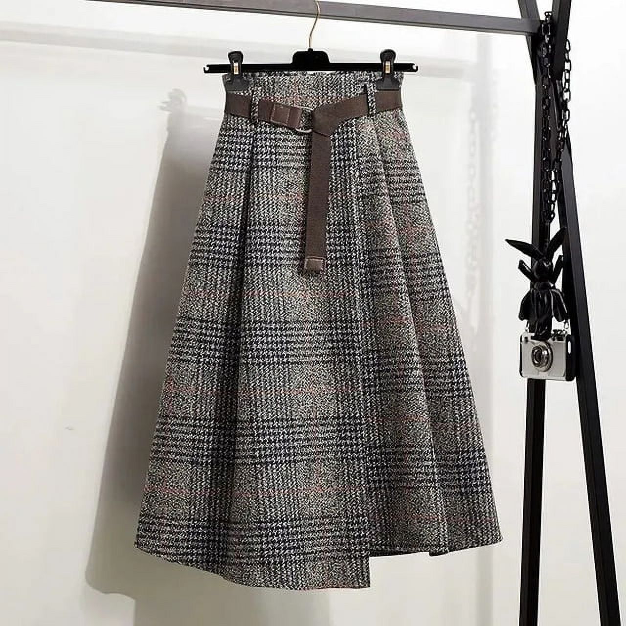 PIKADINGNIS Autumn Winter Thicken Long Skirt Women Vintage High Waist ...