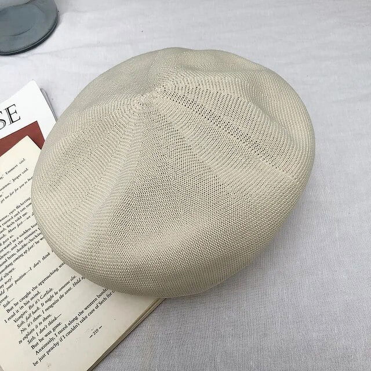 PIKADINGNIS Autumn Winter Warm Beret Women Girls French Artist Beanie Hat Cap Red Black Purple ...