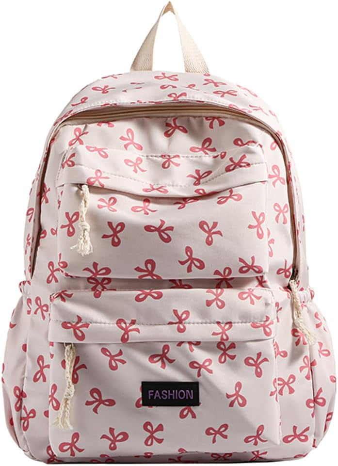 PIKADINGNIS Coquette Bow Backpack Cute Kawaii Laptop Backpack Aesthetic ...