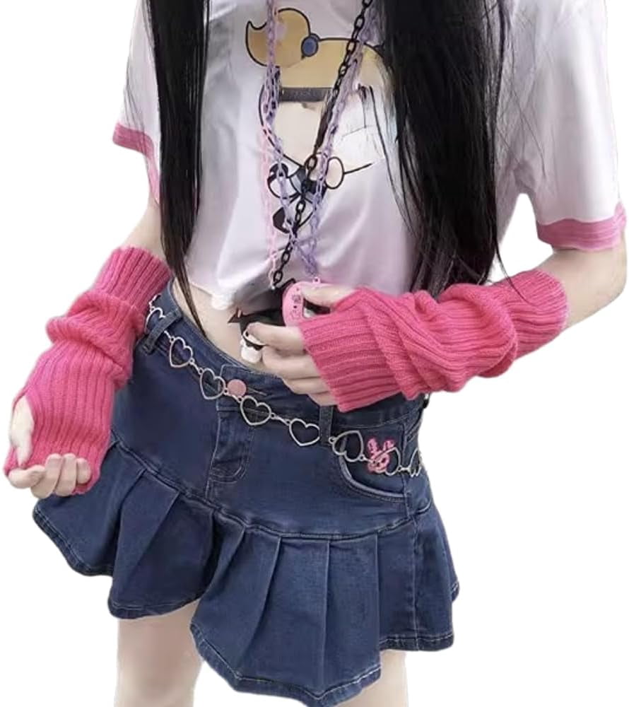 PIKADINGNIS Cute Arm Warmers Kawaii Half Finger Y2K Adorable ...