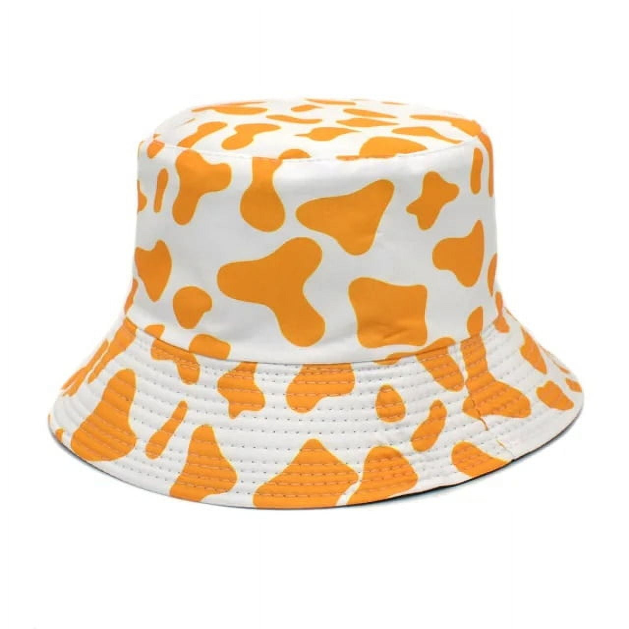 PIKADINGNIS Fashion Summer Cow Pattern Bucket Hat Women Fashion Cotton ...