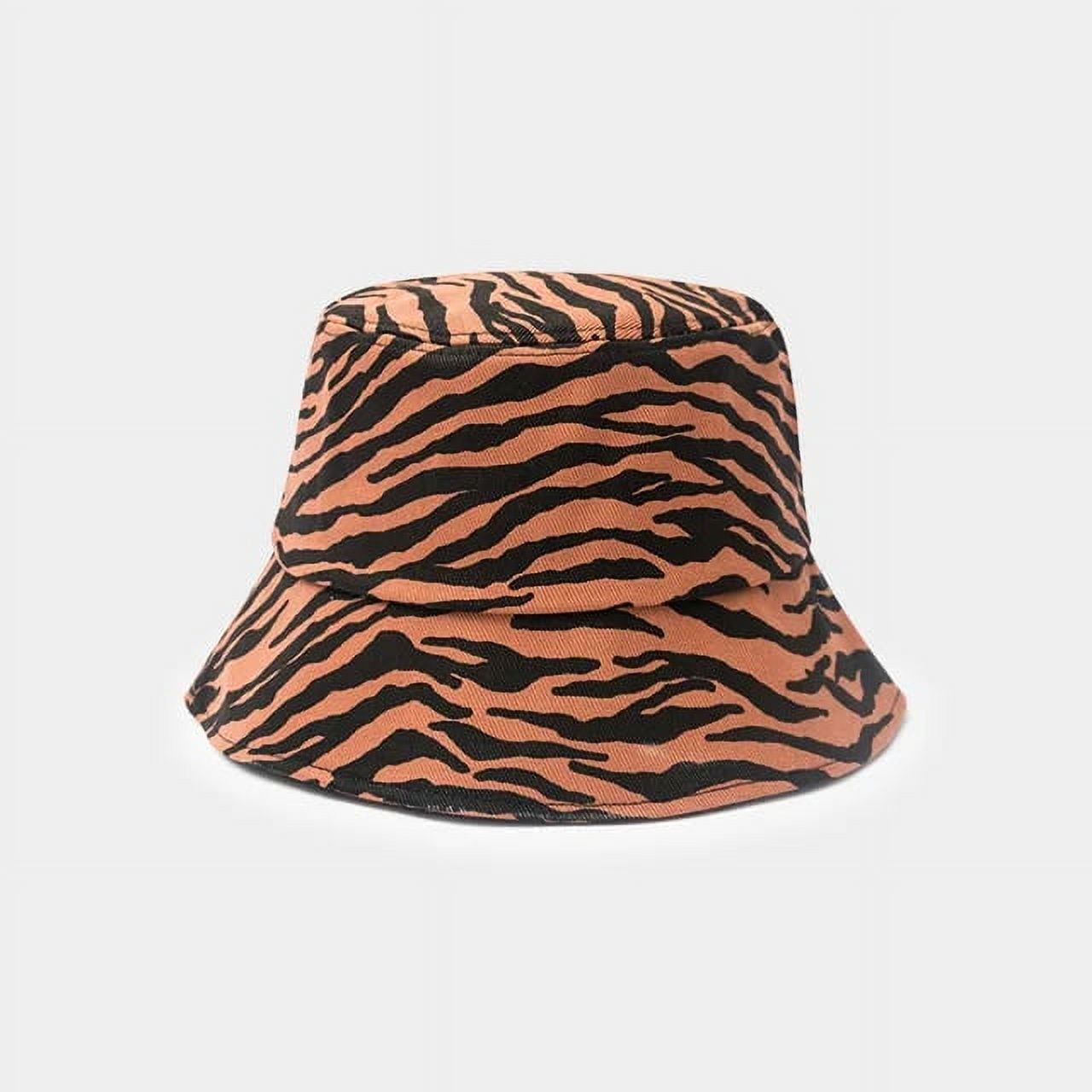 PIKADINGNIS Fashion Zebra Pattern Bucket Hat Unisex Bob Caps Hip Hop ...