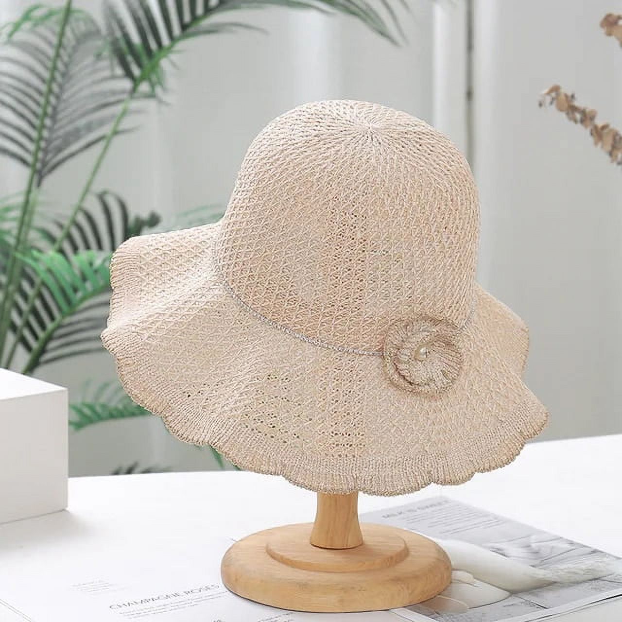 PIKADINGNIS Handmade Crochet Floppy Top Summer Hats Collapsible Dome ...