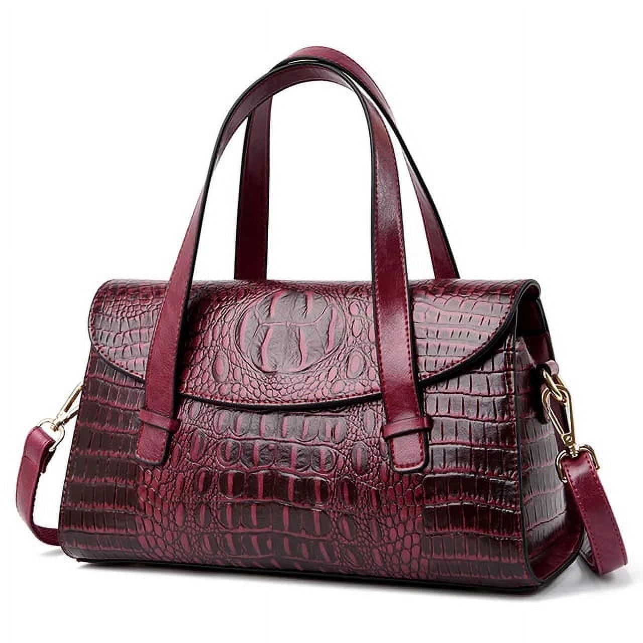 PIKADINGNIS High Quality Crocodile Luxury Leather Handbags Women Bags ...