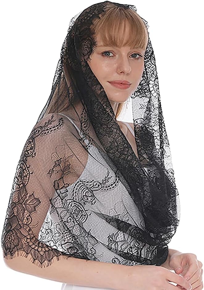 PIKADINGNIS Lace Mantilla Veils Catholic Church Veils for Women Mass ...