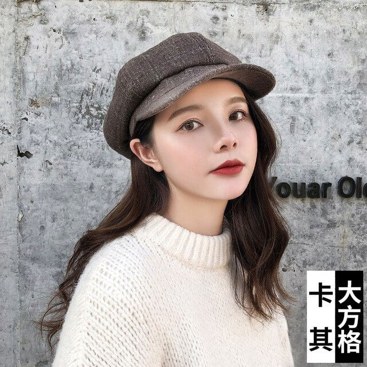 PIKADINGNIS New Autumn Winter Chain Black Military Berets for Women Female Flat Army Cap Salior ...