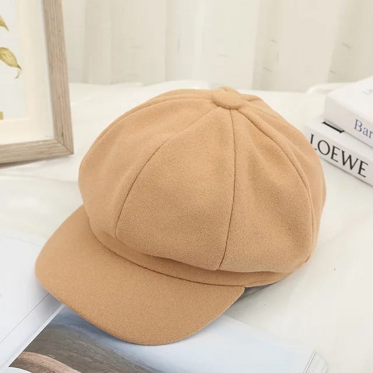 PIKADINGNIS New Autumn Winter Hats for Women Solid Plain Octagonal Newsboy Cap Ladies Casual Hat ...