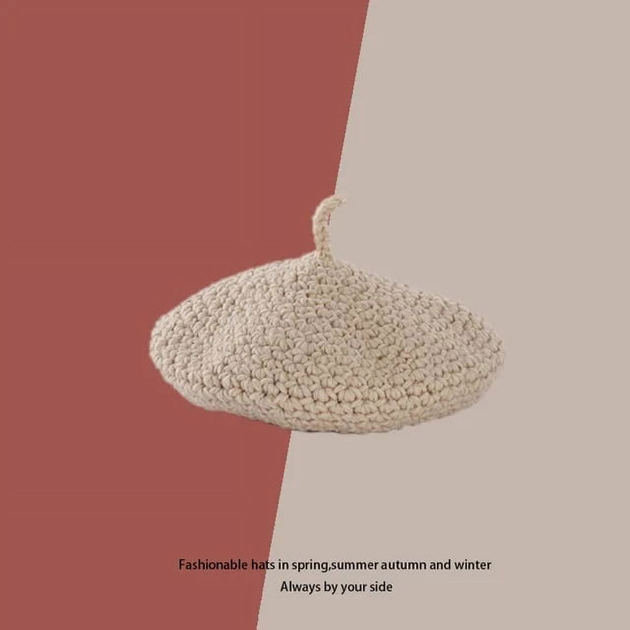 PIKADINGNIS New Handmade Women Berets Female Hats for Autumn Winter Girl Flat Cap Knit Beret ...