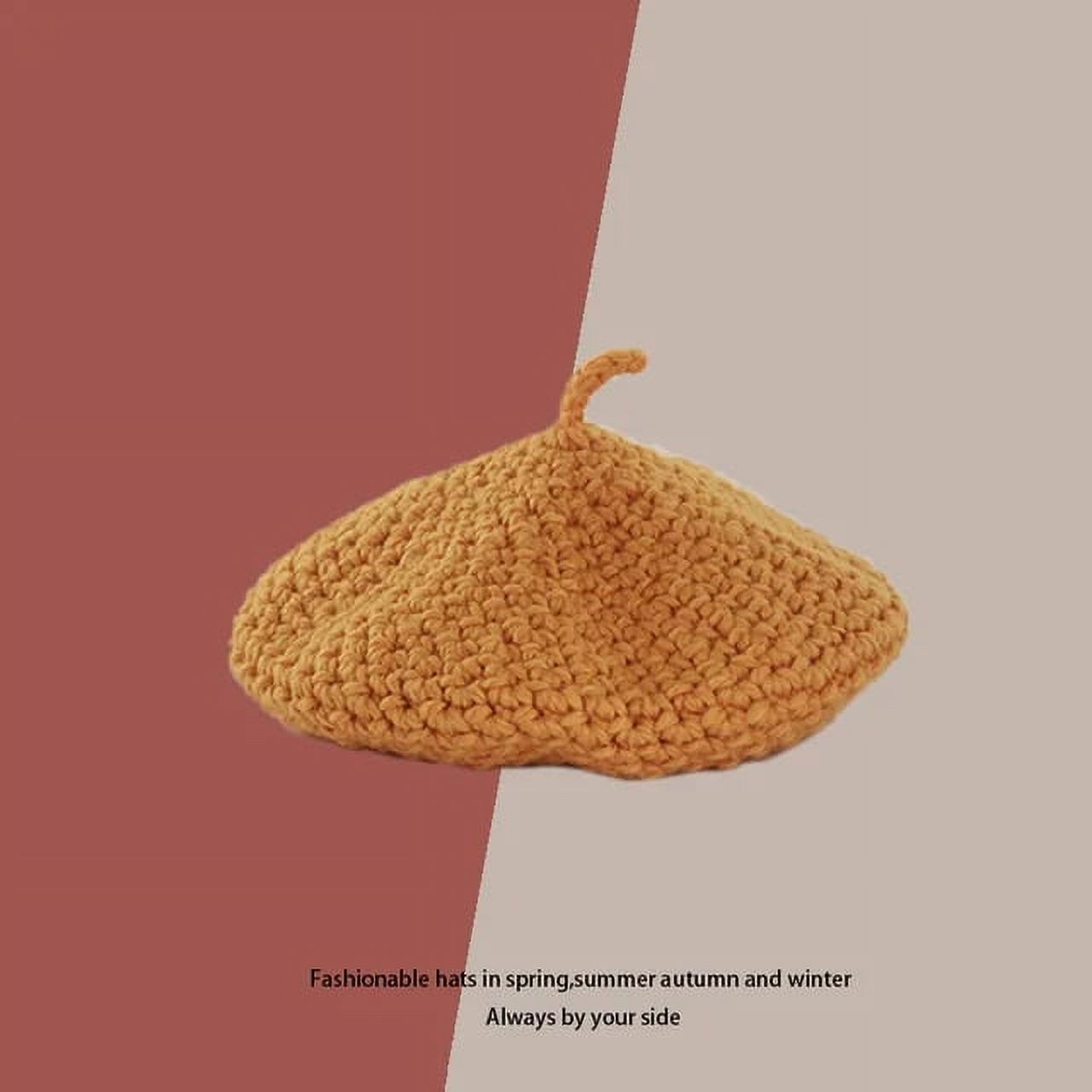 PIKADINGNIS New Handmade Women Berets Female Hats for Autumn Winter Girl Flat Cap Knit Beret ...