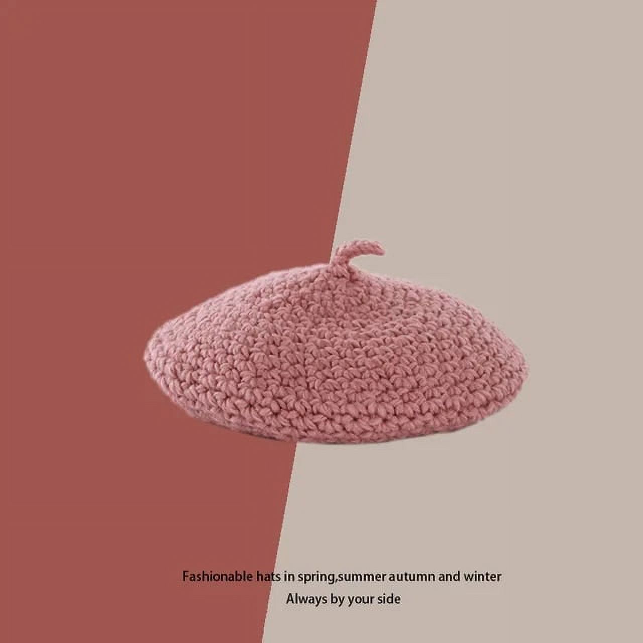 PIKADINGNIS New Handmade Women Berets Female Hats for Autumn Winter Girl Flat Cap Knit Beret ...