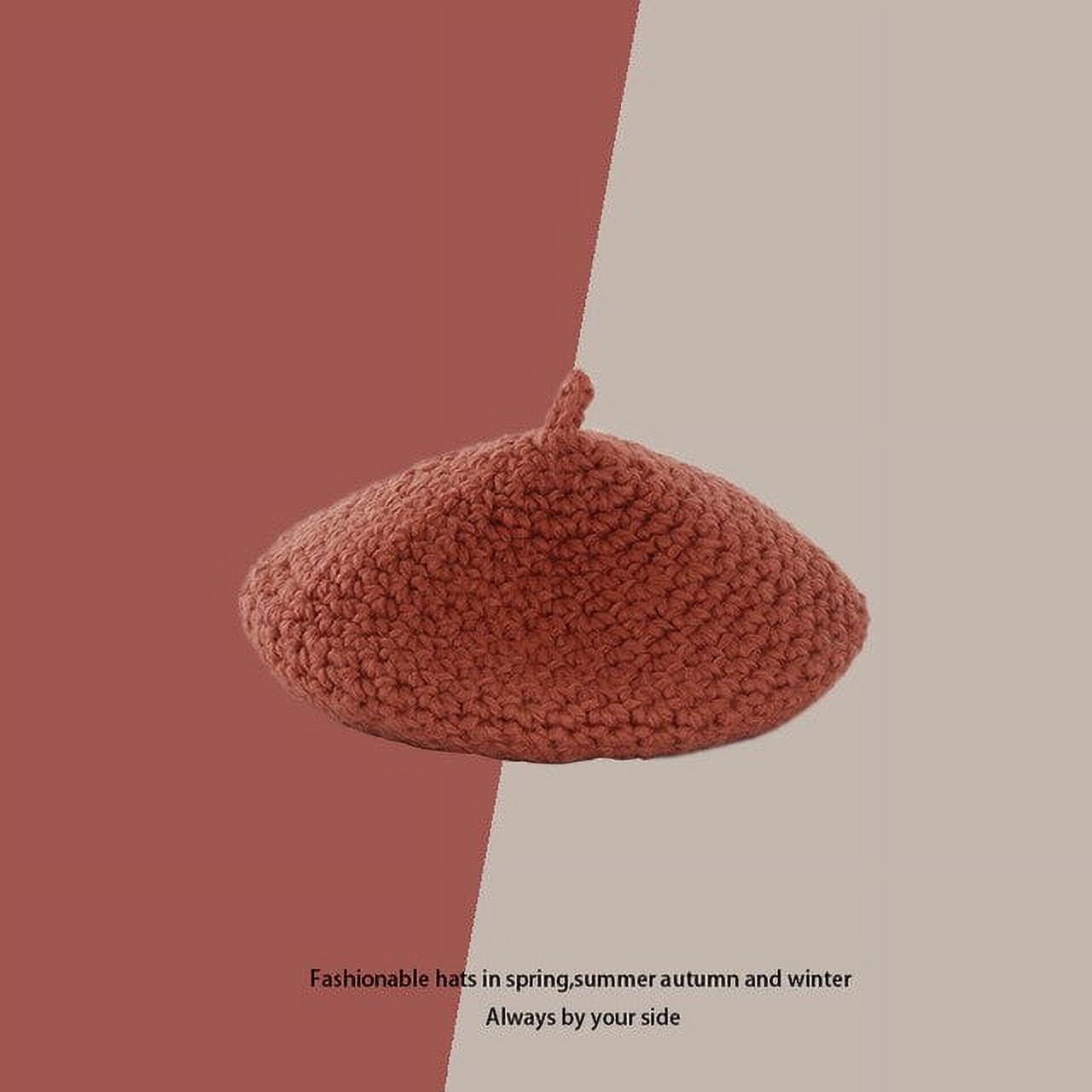 PIKADINGNIS New Handmade Women Berets Female Hats for Autumn Winter Girl Flat Cap Knit Beret ...