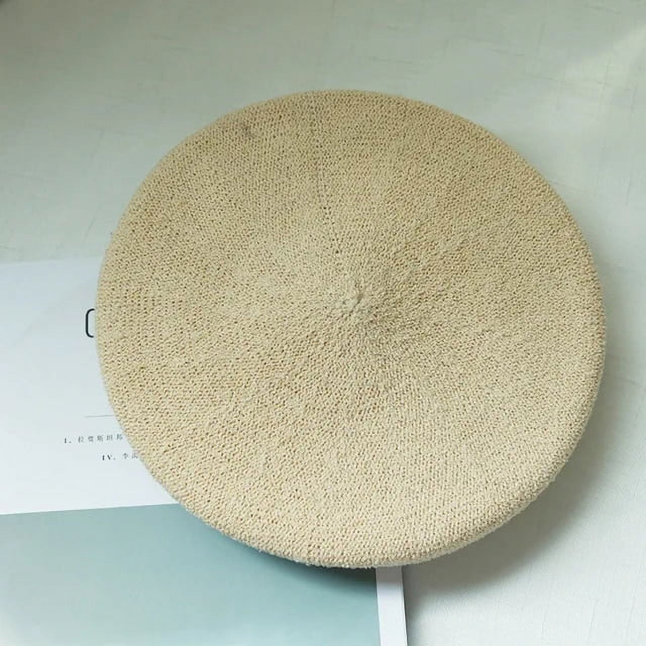 PIKADINGNIS New Simple Solid Color Beret French Artist Warm Autumn Winter Beanie Hat Retro ...