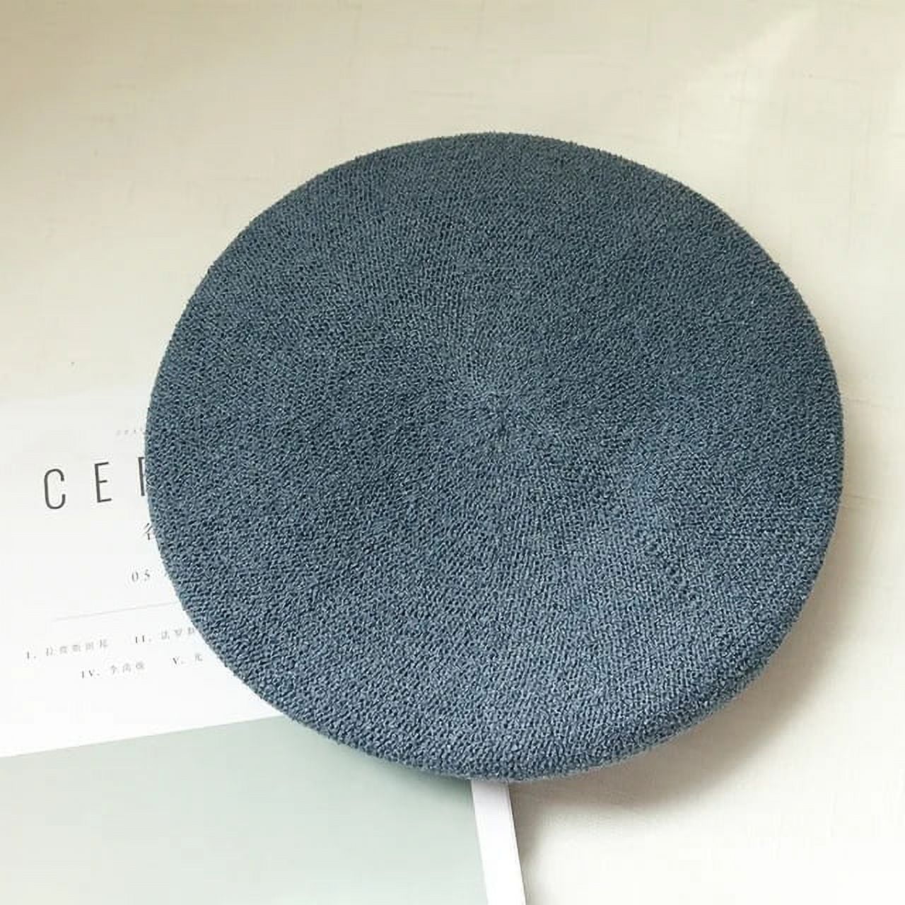 PIKADINGNIS New Simple Solid Color Beret French Artist Warm Autumn Winter Beanie Hat Retro ...