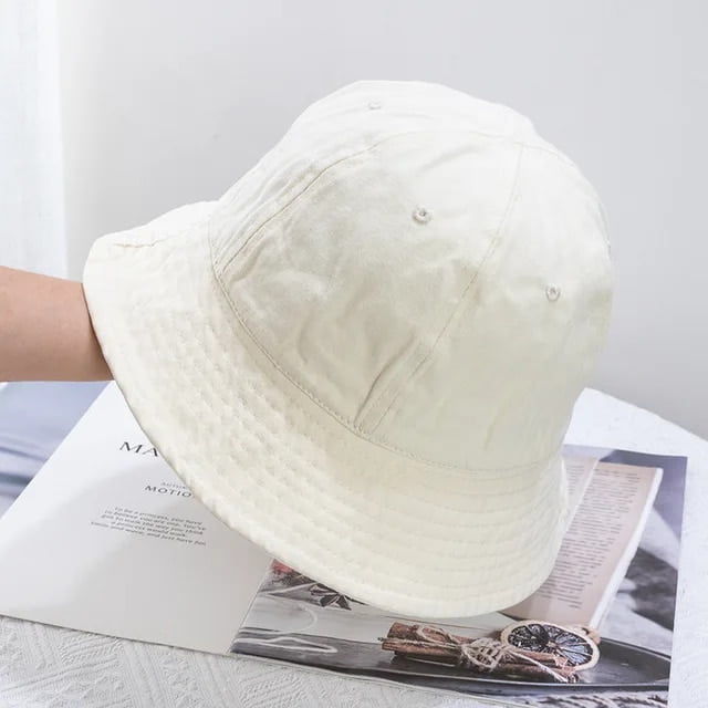PIKADINGNIS New Solid Cotton Washed Denim Bucket Hats Unisex Bob ...