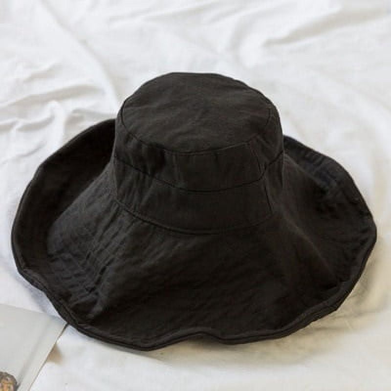 PIKADINGNIS New Wide Brim Bucket Hat Spring Summer Round Dome Bandage ...