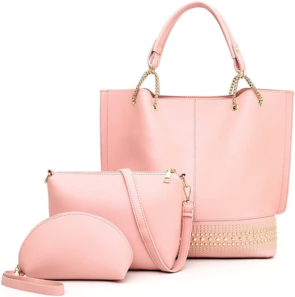 PIKADINGNIS Retro Rivet Handbag Women Shoulder Bag Top Handle Satchel ...