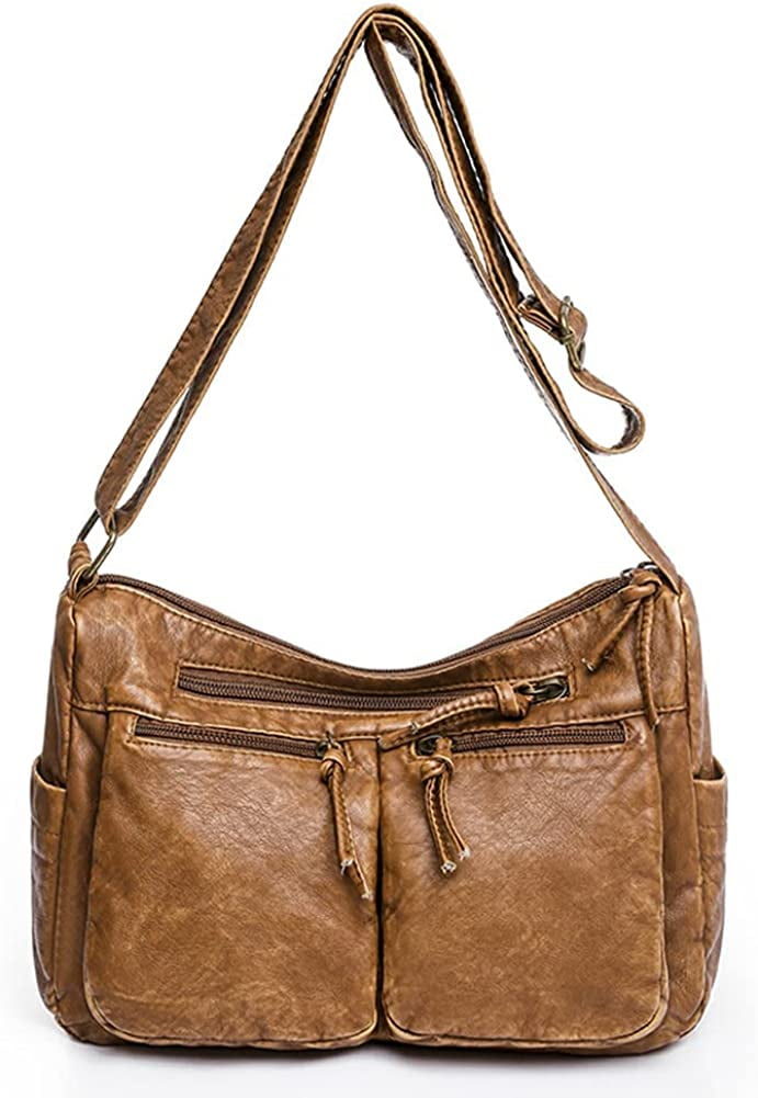 PIKADINGNIS Shoulder Bag for Women Multi Pocket Crossbody Purse Soft ...