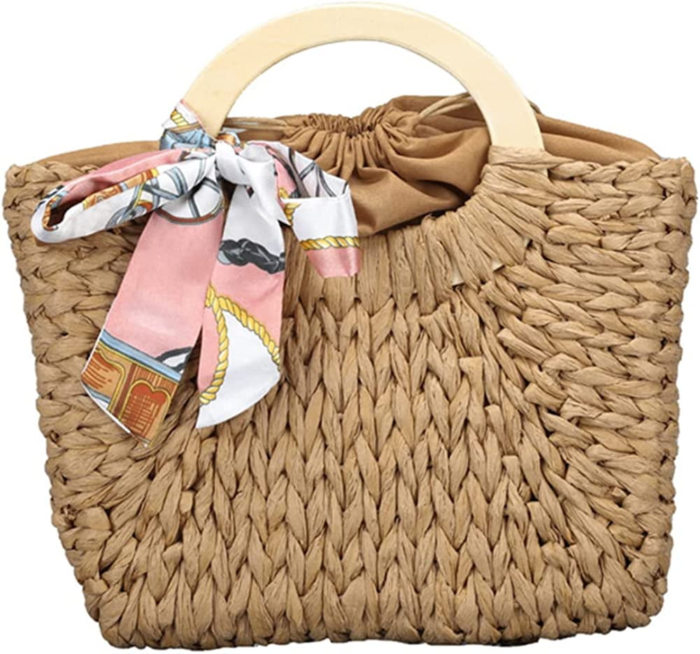 PIKADINGNIS Straw Bags for Women, Hand-woven Straw Large Rattan Bag ...
