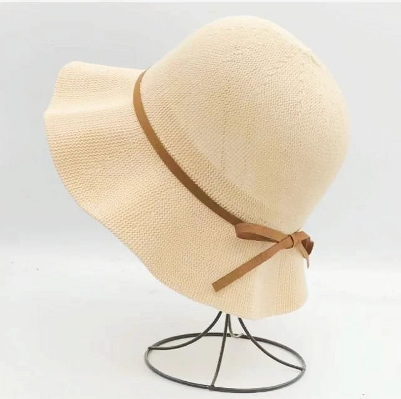PIKADINGNIS Summer Knitting Wool Hat Women Big Wide Brim Beach Hat Sun ...