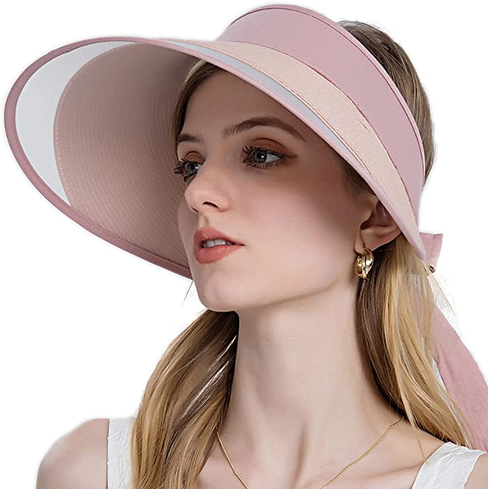 PIKADINGNIS Sun Visor Wide Brim Women Hat,UV Protection Outdoor Straw ...