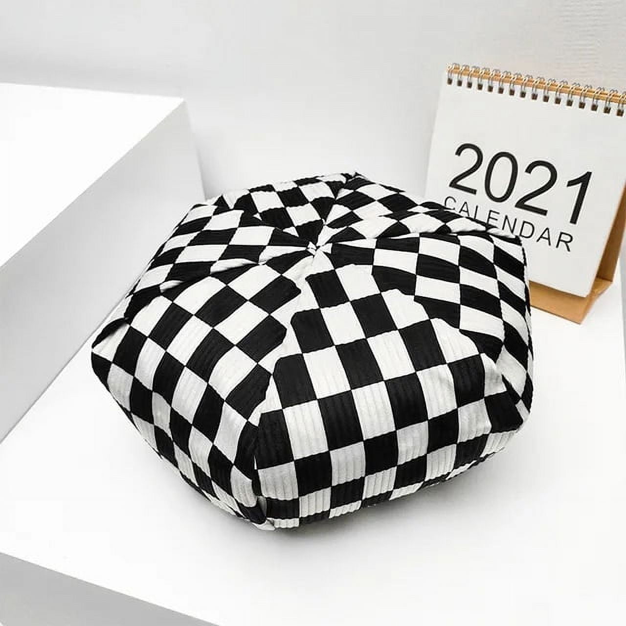 PIKADINGNIS Topi Baret Kotak-kotak Musim Gugur Musim Dingin Baru untuk ...