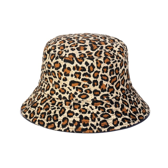 PIKADINGNIS Topi Bucket Motif Macan Tutul Musim Panas Topi Nelayan Hip ...