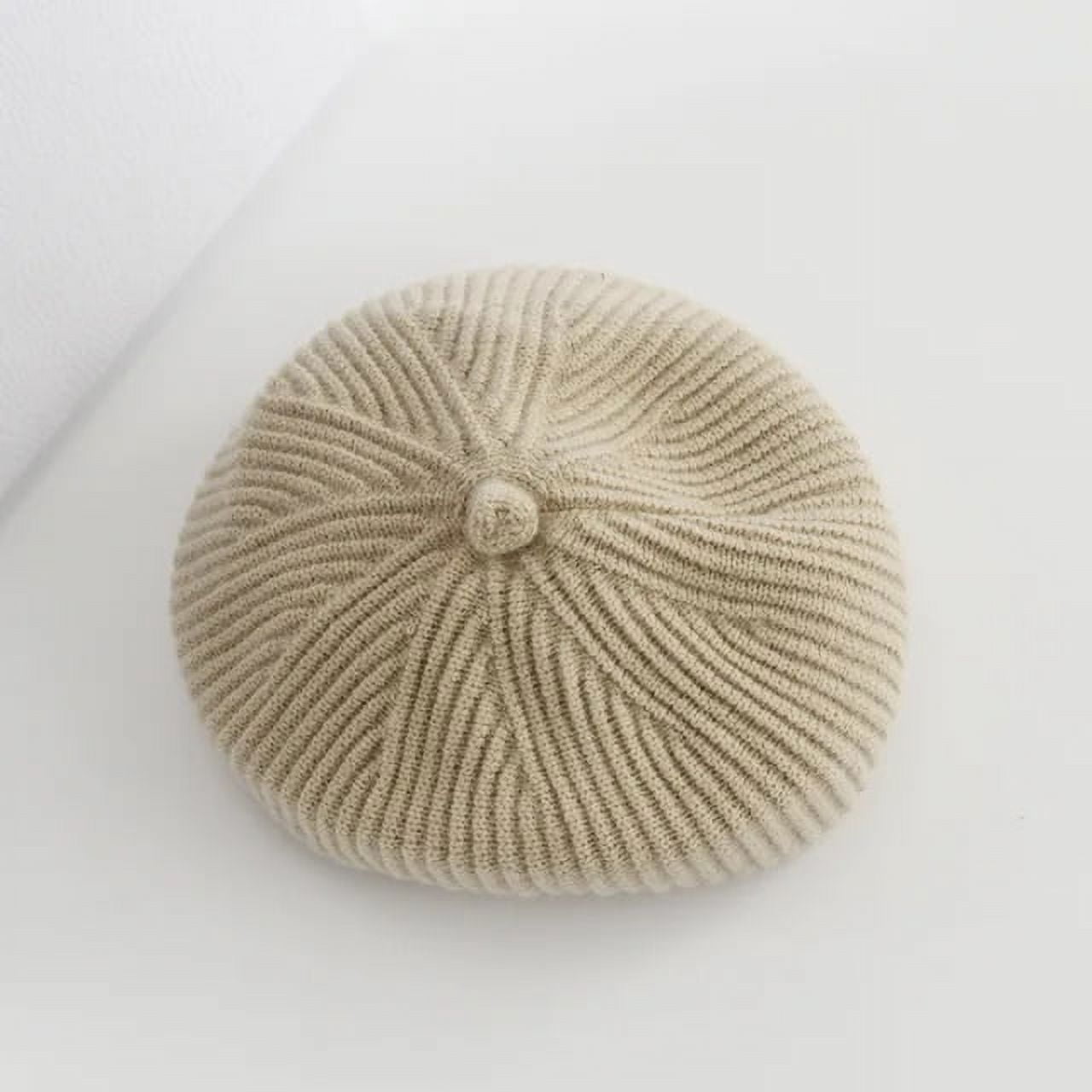 PIKADINGNIS Topi Musim Gugur Musim Dingin Wanita Baru Baret Wol Tebal ...