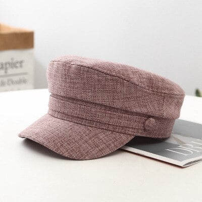 PIKADINGNIS Topi Wanita Topi Datar Topi Militer Musim Semi Musim Gugur ...