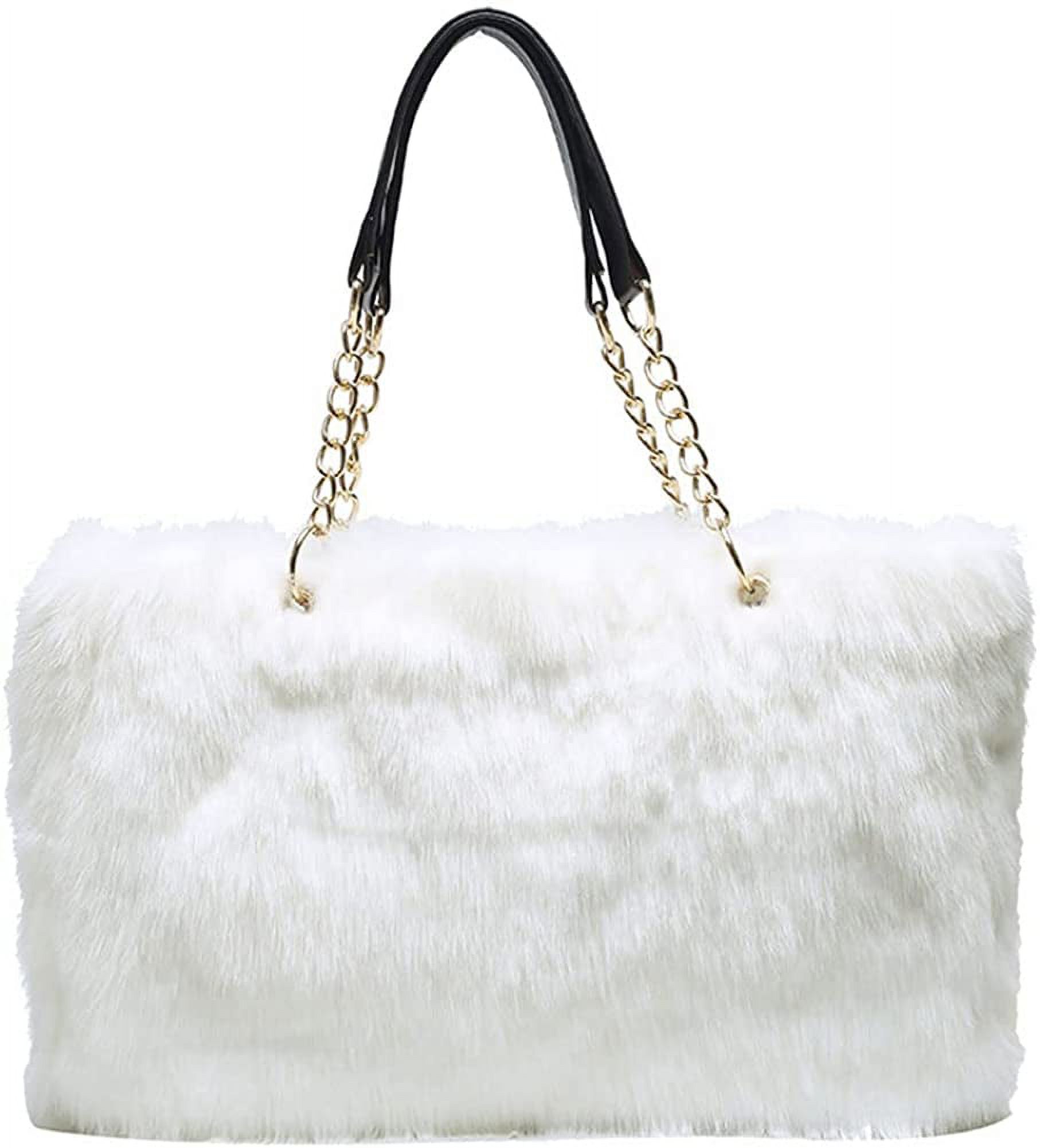 PIKADINGNIS Tote Bag large Shoulder Bag Fleece Faux Fur Hobo Tote Bag ...