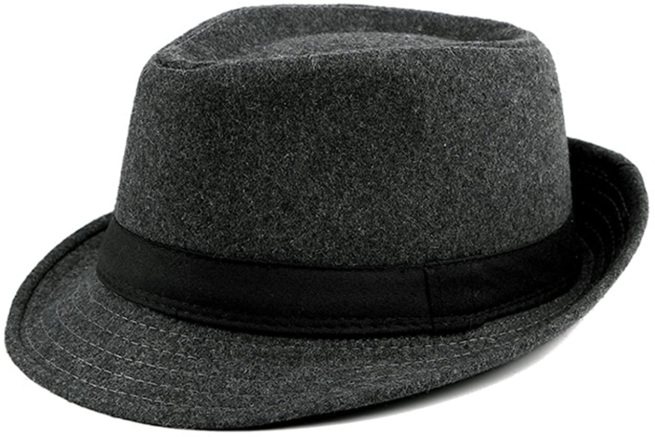 PIKADINGNIS Trilby Fedoras Panama Jazz Hat Short Brim Bowler Hat for ...