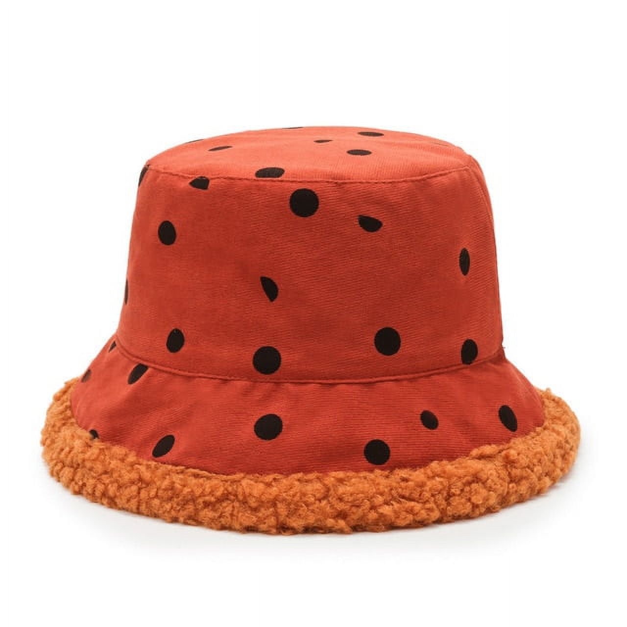 PIKADINGNIS Warm Women Bucket Hat Winter Suede Artificial Fur Thick ...