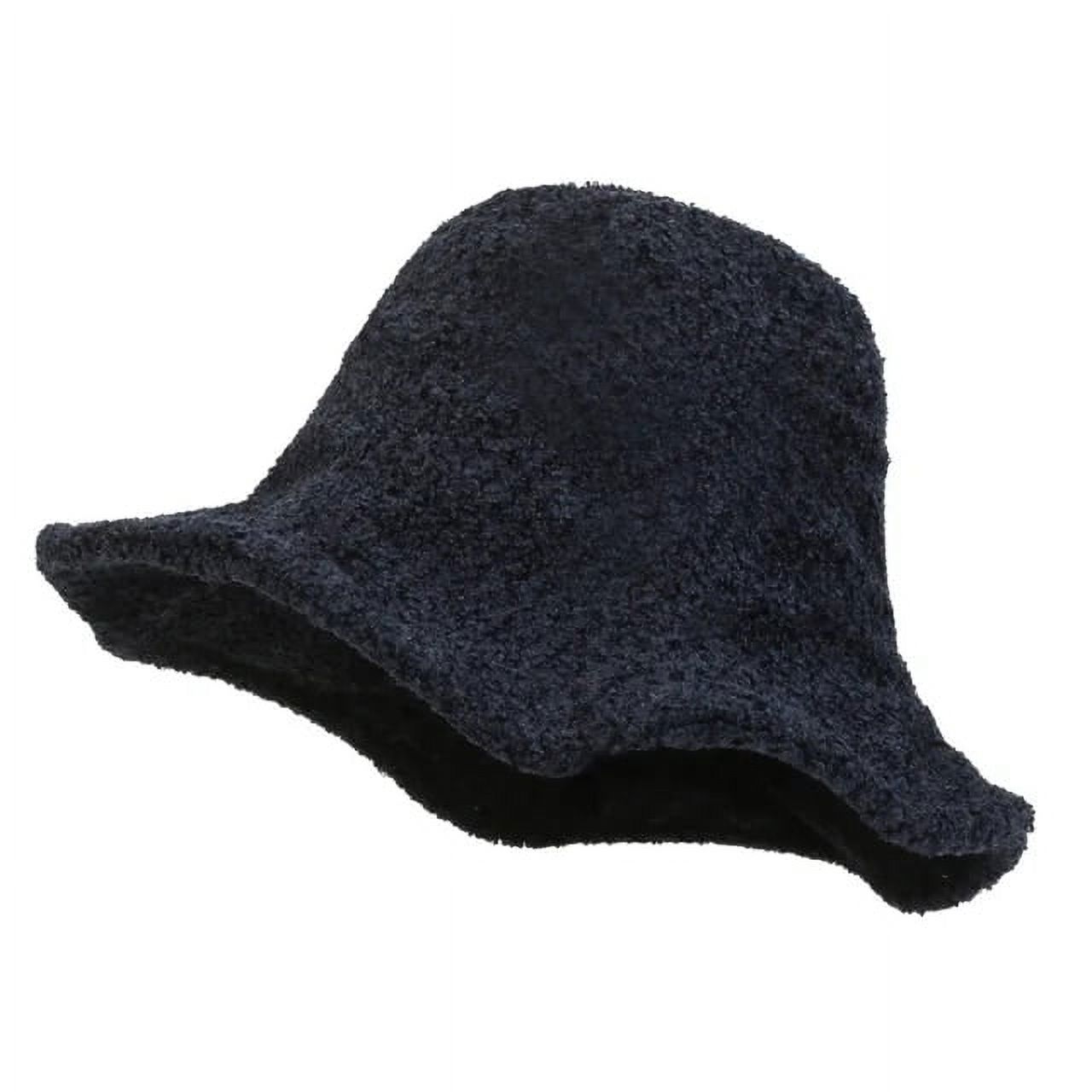 PIKADINGNIS Winter Unisex Furry Bucket Hat Solid Colors Women Men Faux Fur Bucket Hats Autumn ...