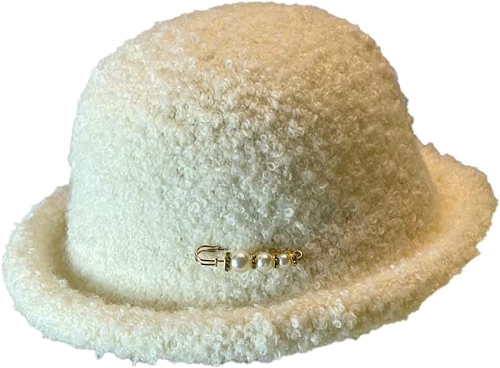 PIKADINGNIS Women Delicate Bucket Hat Fluffy Winter Cozy Fuzzy Girls ...