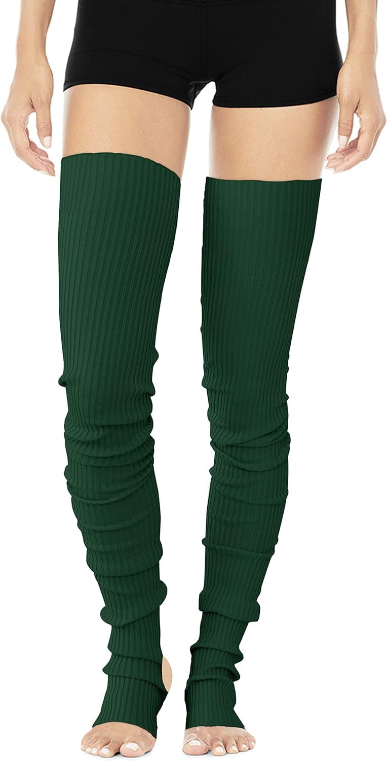 PIKADINGNIS Women Girls Extra Long Thigh High Neon Ribbed Knit Warm Leg ...