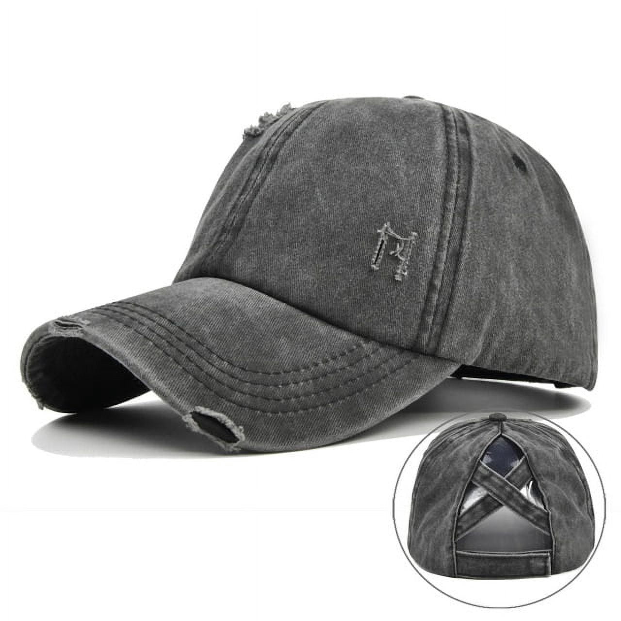 PIKADINGNIS Women Ponytail Baseball Cap Snapback Adjustable Ponytail ...