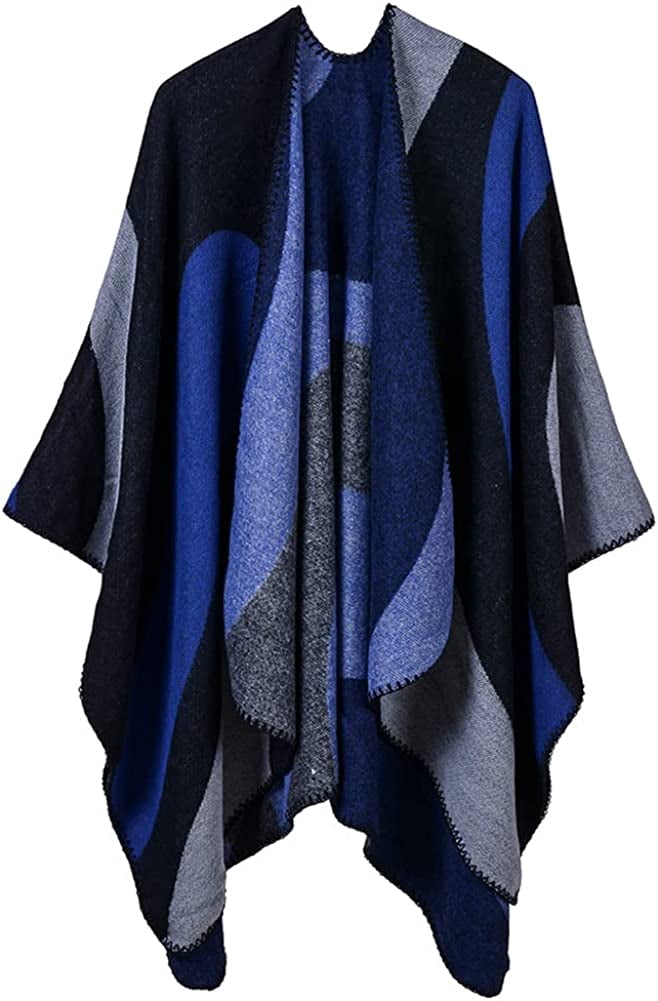 PIKADINGNIS Women Shawel Wraps Office Beach Poncho Opean Front Sweaters ...