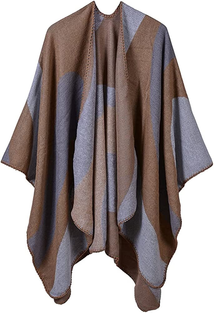 PIKADINGNIS Women Shawel Wraps Office Beach Poncho Opean Front Sweaters ...