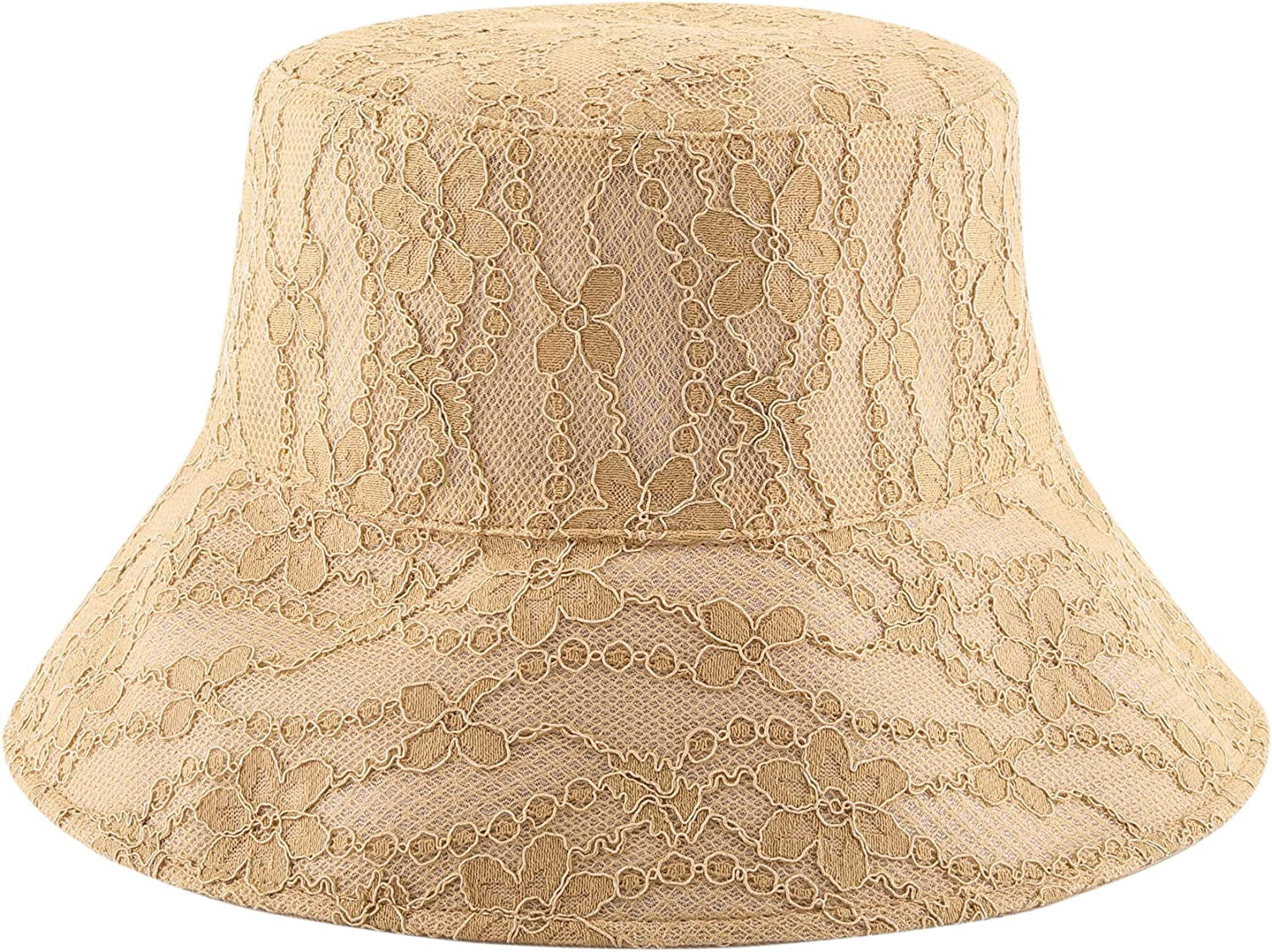 PIKADINGNIS Women Sun Hat Lace Bucket Summer Beach Cap Fashion Packable ...