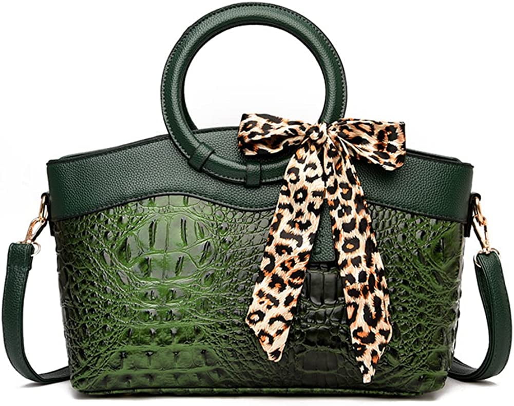 PIKADINGNIS Women's Handbags Desinger Shoulder Purse Crocodile Pattern ...