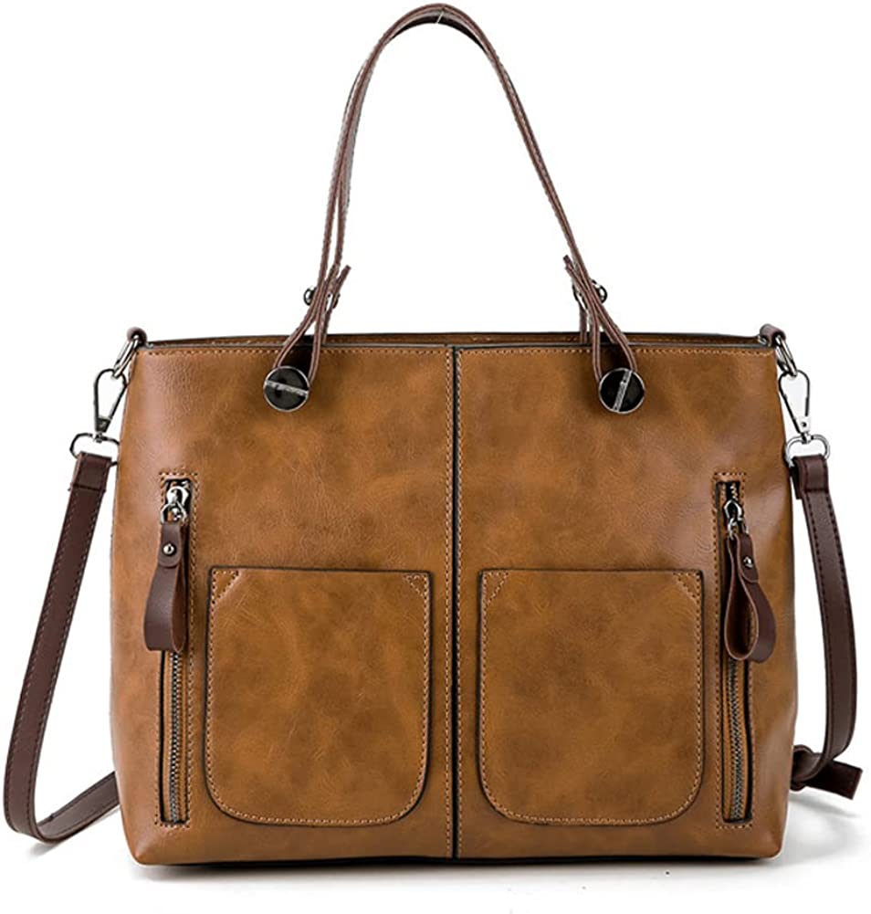 PIKADINGNIS Women’s Tote Handbag Multi Pockets Crossbody Bag Retro Hobo ...